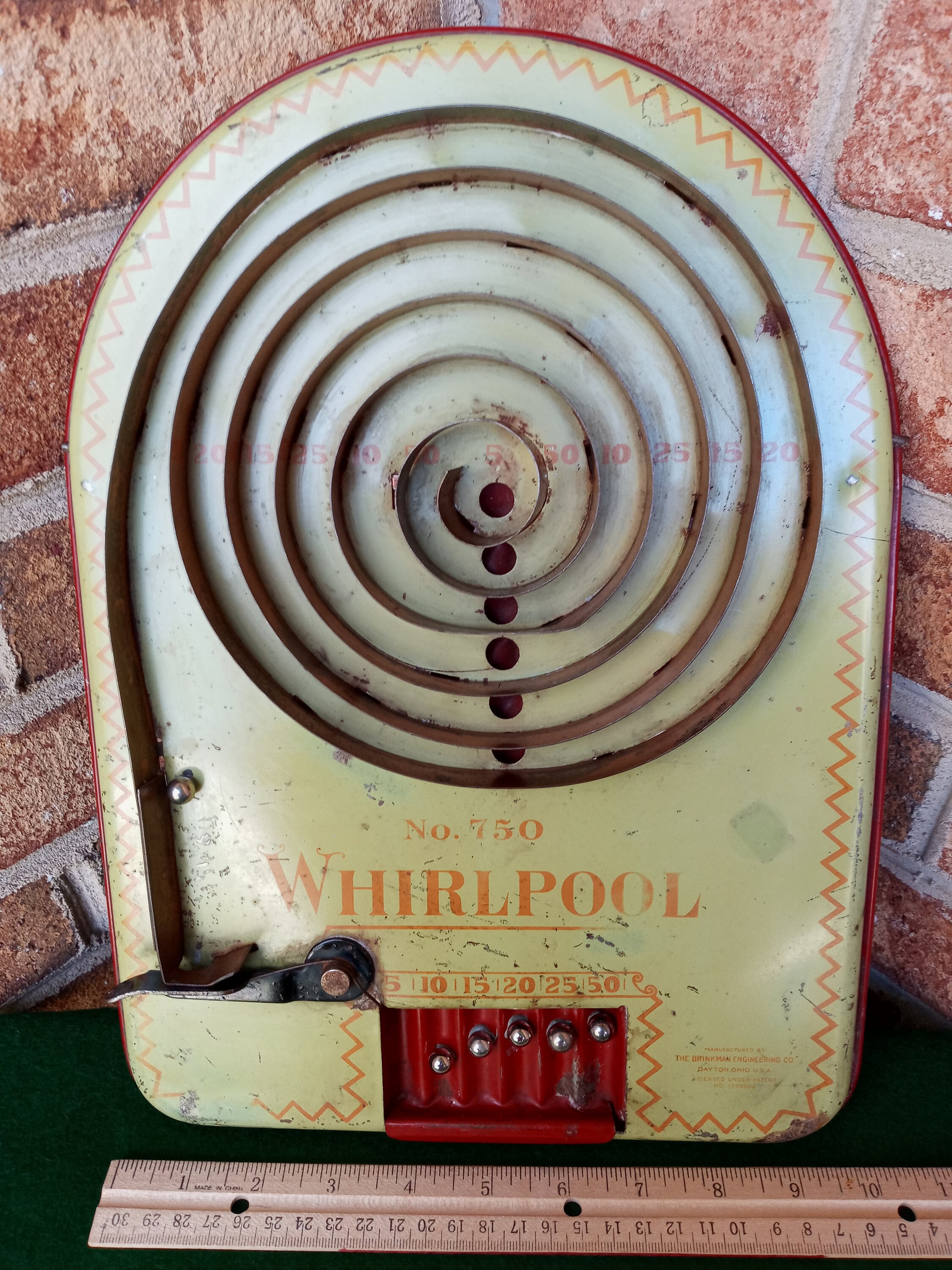 Antique Whirlpool No. 750 Game by the Brinkman Engineering Company 1925 ...