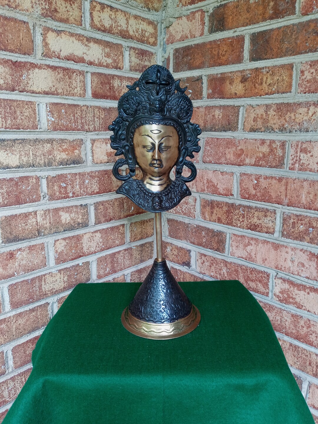 Bronze Hindu Goddess Kali Head Figure Sculpture Made in India - Etsy