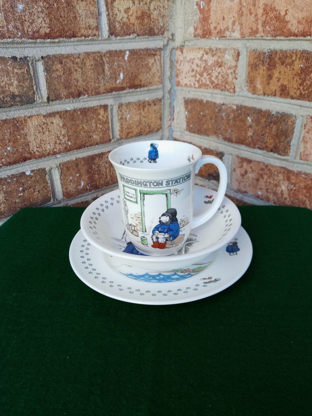 Coal Port Paddington Bear Children's Bone China Dining Plate Bowl and ...