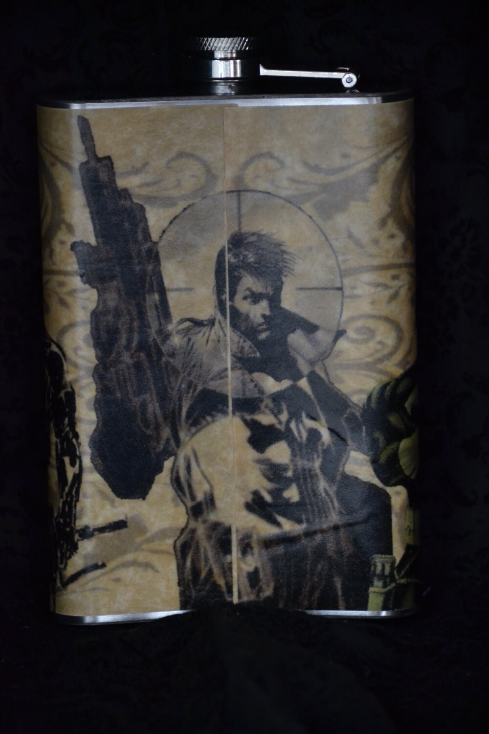 Stainless Steel Comic Book Flask 8 Oz the Punisher or the - Etsy