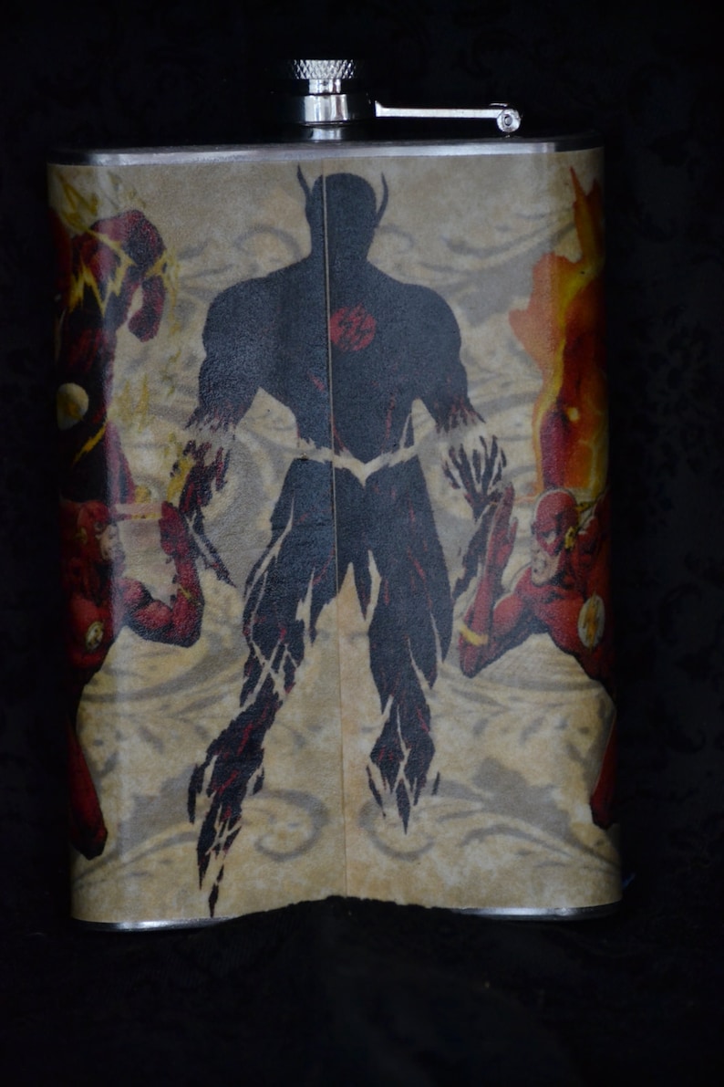 Stainless Steel Comic Book Flask 8 Oz Flash or Arrow - Etsy