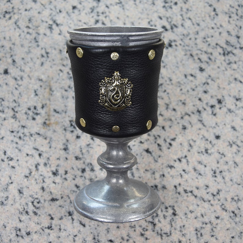 HP Metal Goblet Wrapped in Leather Studded Band - Etsy