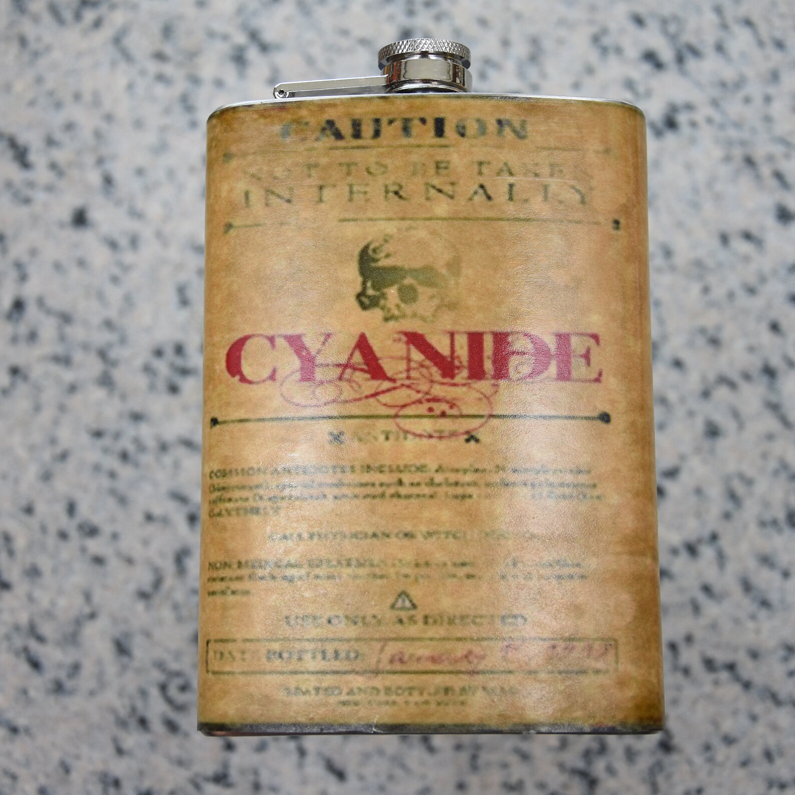 Arsenic, cyanure, poison, strychnine, vaccin Flacon en acier inoxydable ...