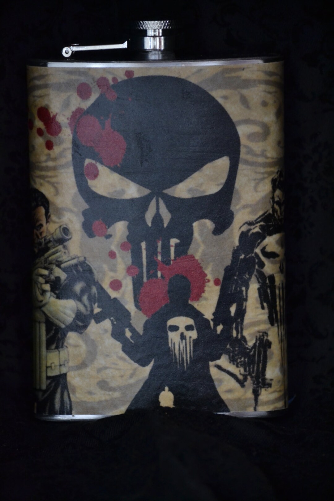 Stainless Steel Comic Book Flask 8 Oz the Punisher or the Crow - Etsy