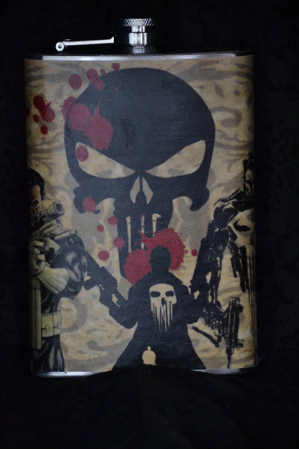 Stainless Steel Comic Book Flask 8 Oz the Punisher or the - Etsy