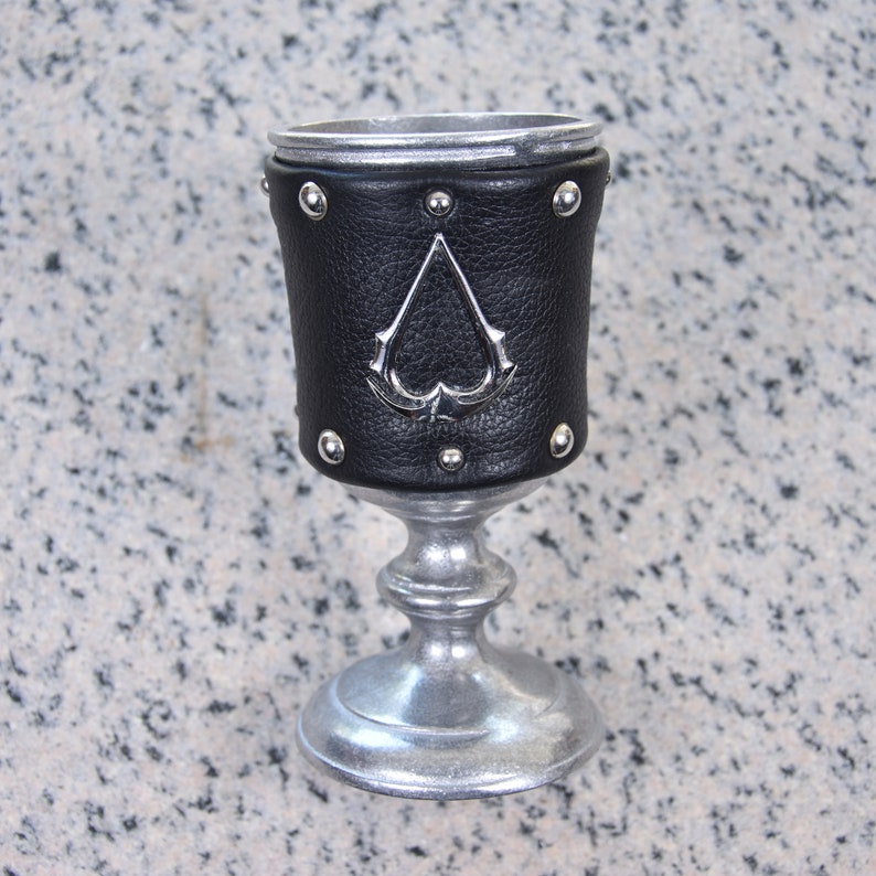 Video Game Inspired , Statesmetal Goblet, Wrapped in Leather Studded ...