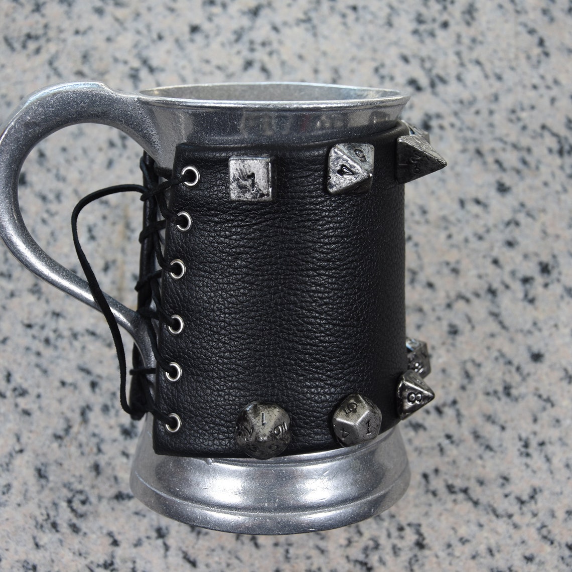 DND Inspired Metal Tankard Wrapped With Leather Band - Etsy