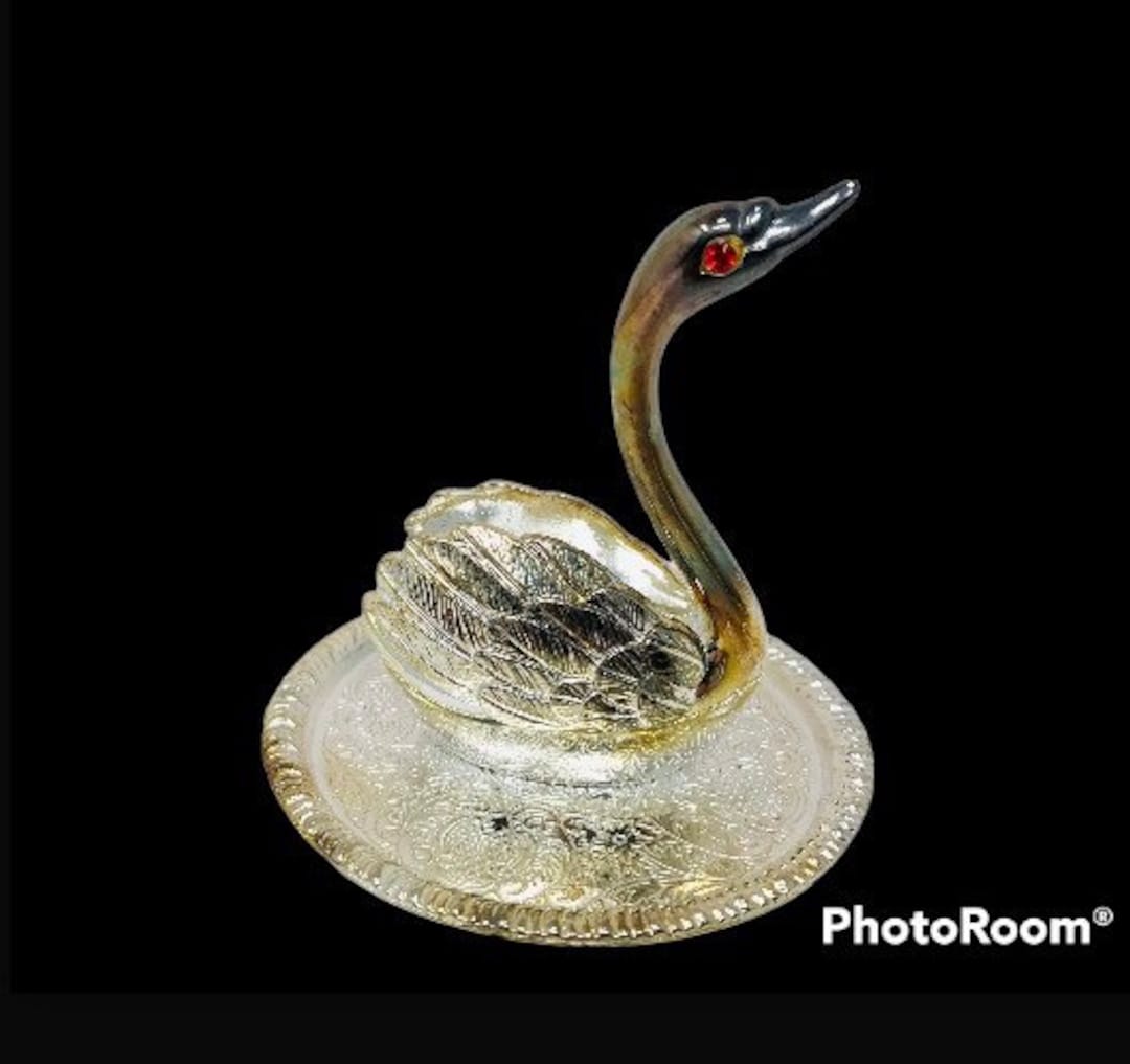 Swan Ring Holder, Silver Swan Holder, Swan Jewelry Holder, Swan Vanity ...