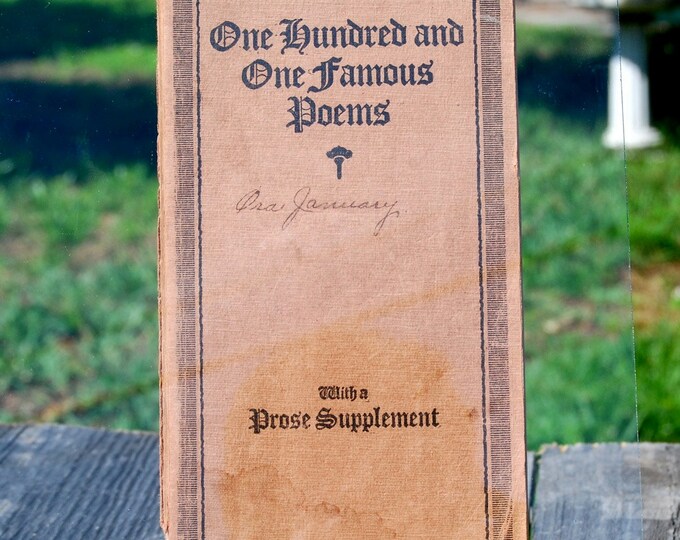 Poetry Book: One Hundred and One Famous Poems With A Prose Supplement ...