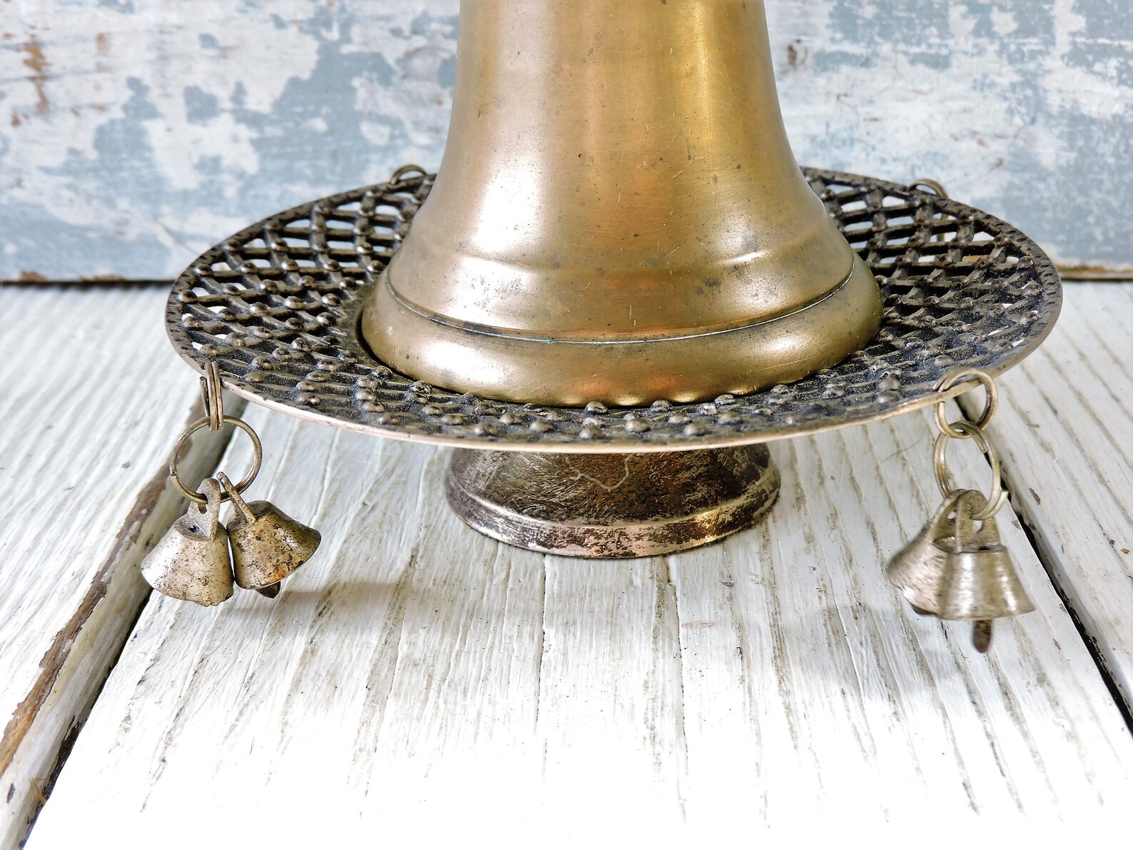 School Bell Brass Bell Vintage School Bell Wood Handle Bell on | Etsy