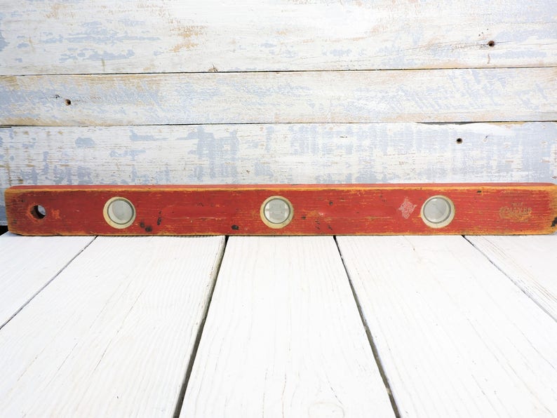 Level Old Tool: Mayes Red Wood Level Antique Primitive Wood - Etsy