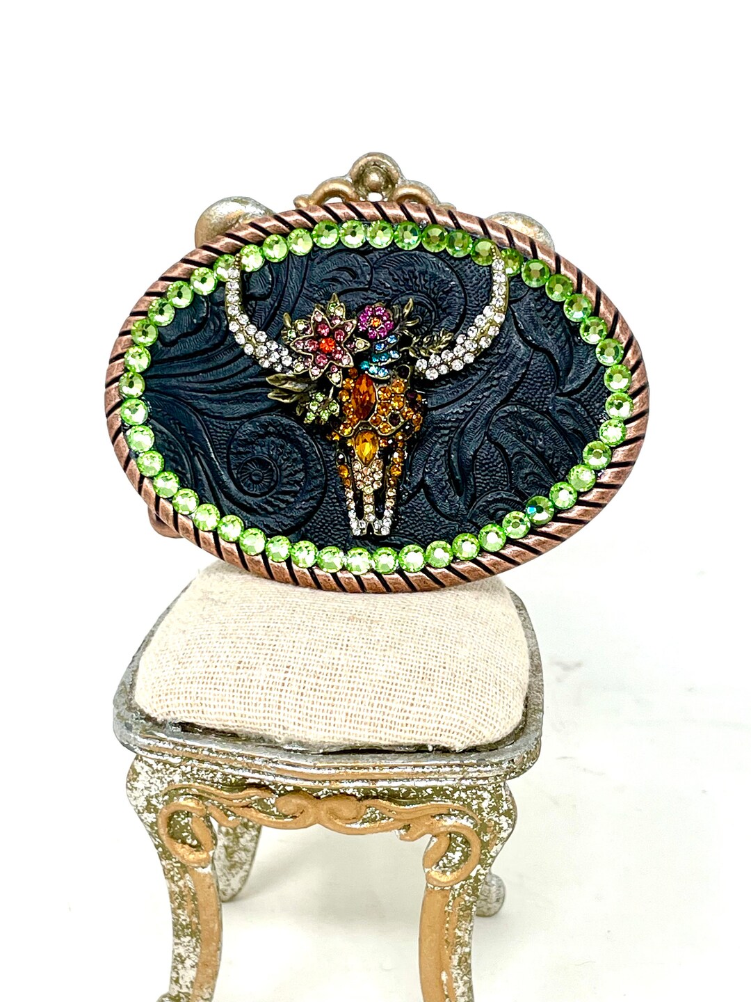Bull Belt Buckle, Long Horn Bull Head Buckle, Rhinestone Bull Buckle ...