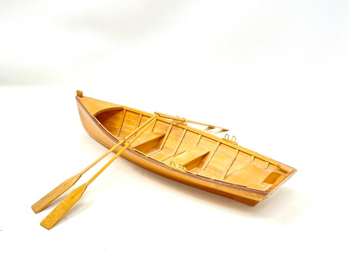 Wood Model Canoe, Replica of Boston Tender, Classic Rowing Boat, Wood ...