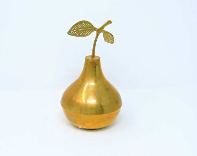 Brass Pear Container Brass Fruit Box Vintage Brass Pear Trinket Box ...