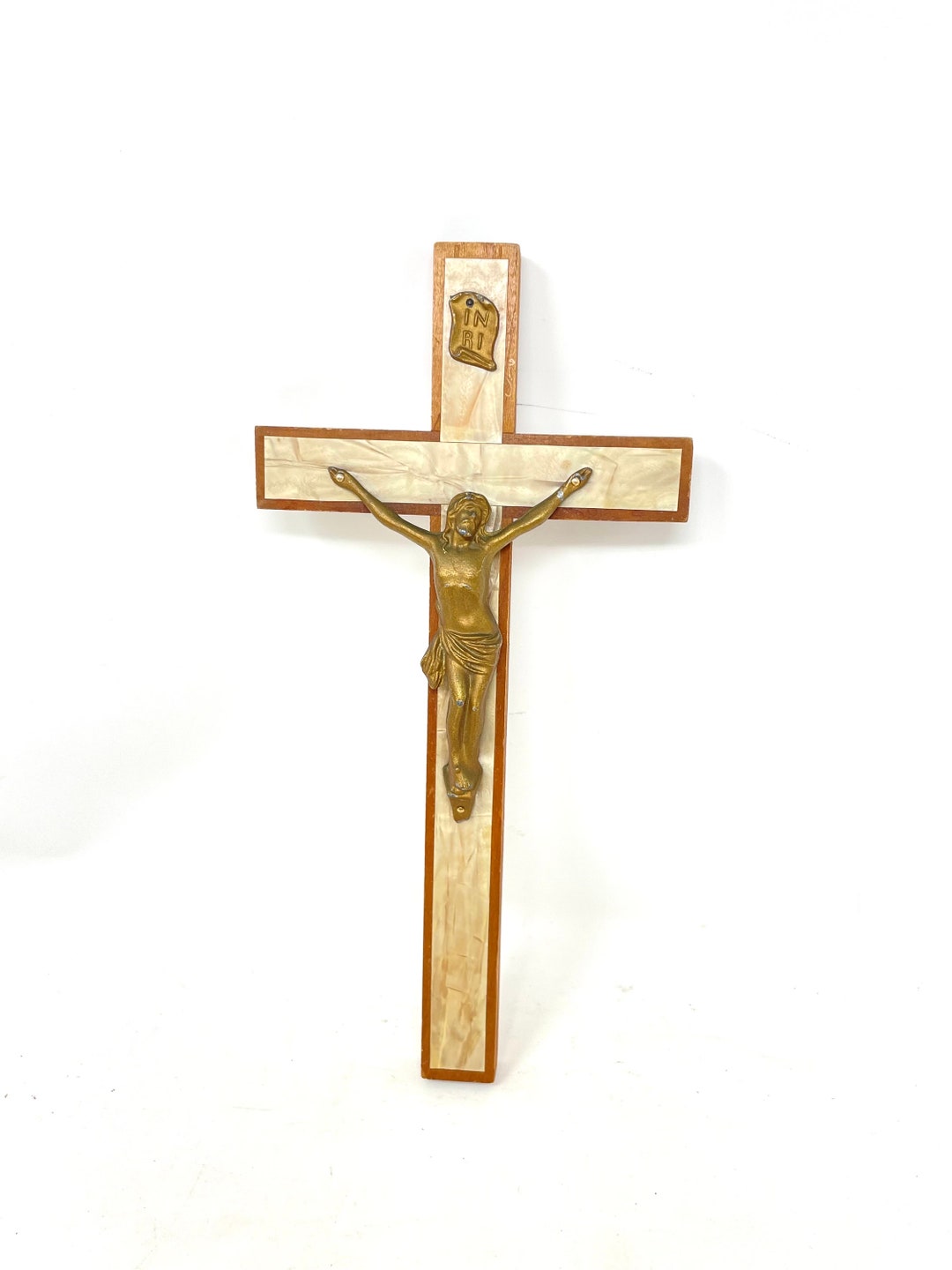 Wood Crucifix Beautiful Vintage Wall Cross Crucifix Religious Home ...