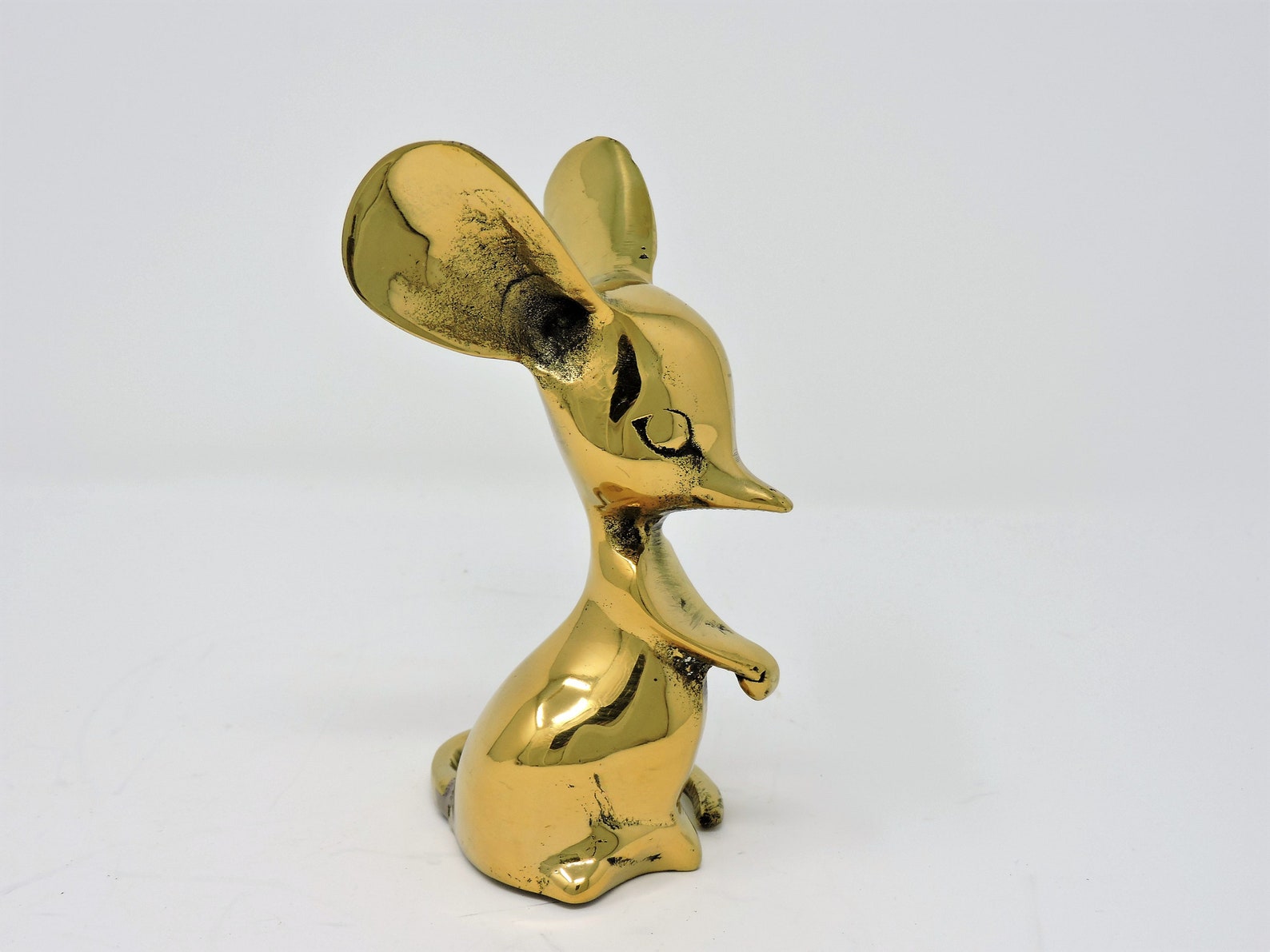 Brass Mouse Figurine Collectible Mouse Mice Big Ear Mouse | Etsy