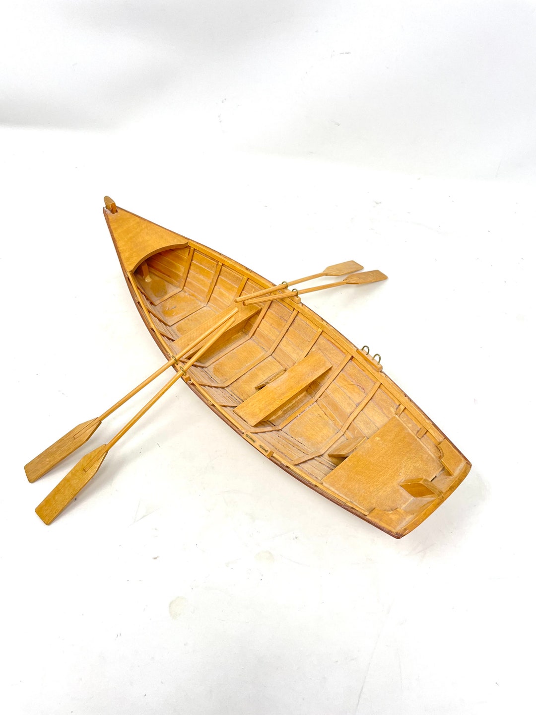 Wood Model Canoe, Replica of Boston Tender, Classic Rowing Boat, Wood ...