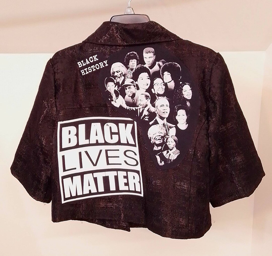 Black Lives Matter Jacket Re-imagined Black Jacket Womens Dressy Black ...
