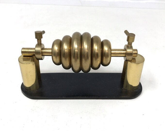 Barbell Gold Miniature Weight Set Solid Brass Barbell Body Building ...