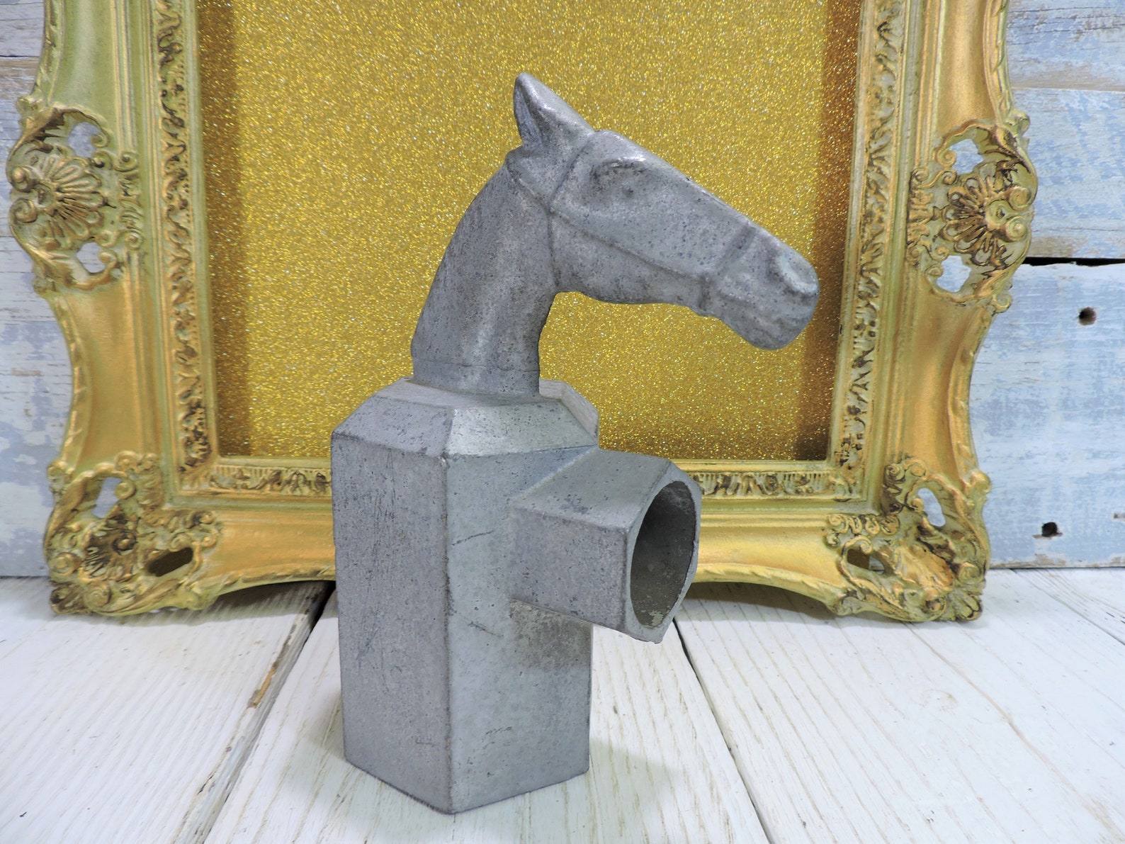 Horse Statue: Horse Fence Post From Horse Ranch Aluminum Horse | Etsy