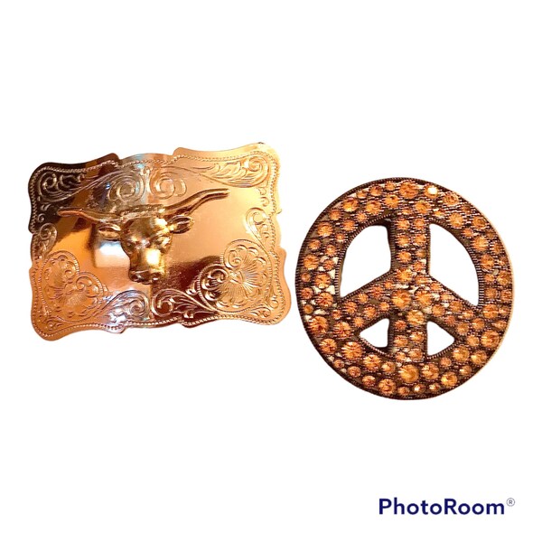 Peace Sign Belt Buckle - Etsy