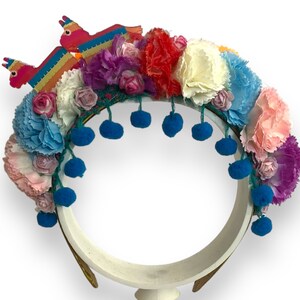 Fiesta Donkey Piñata Headband, Flower Crown, Cinco De Mayo Celebration ...