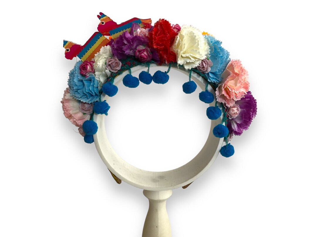 Fiesta Donkey Piñata Headband, Flower Crown, Cinco De Mayo Celebration ...