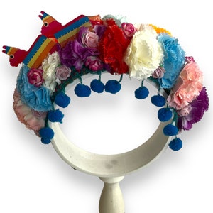 Fiesta Donkey Piñata Headband, Flower Crown, Cinco De Mayo Celebration ...