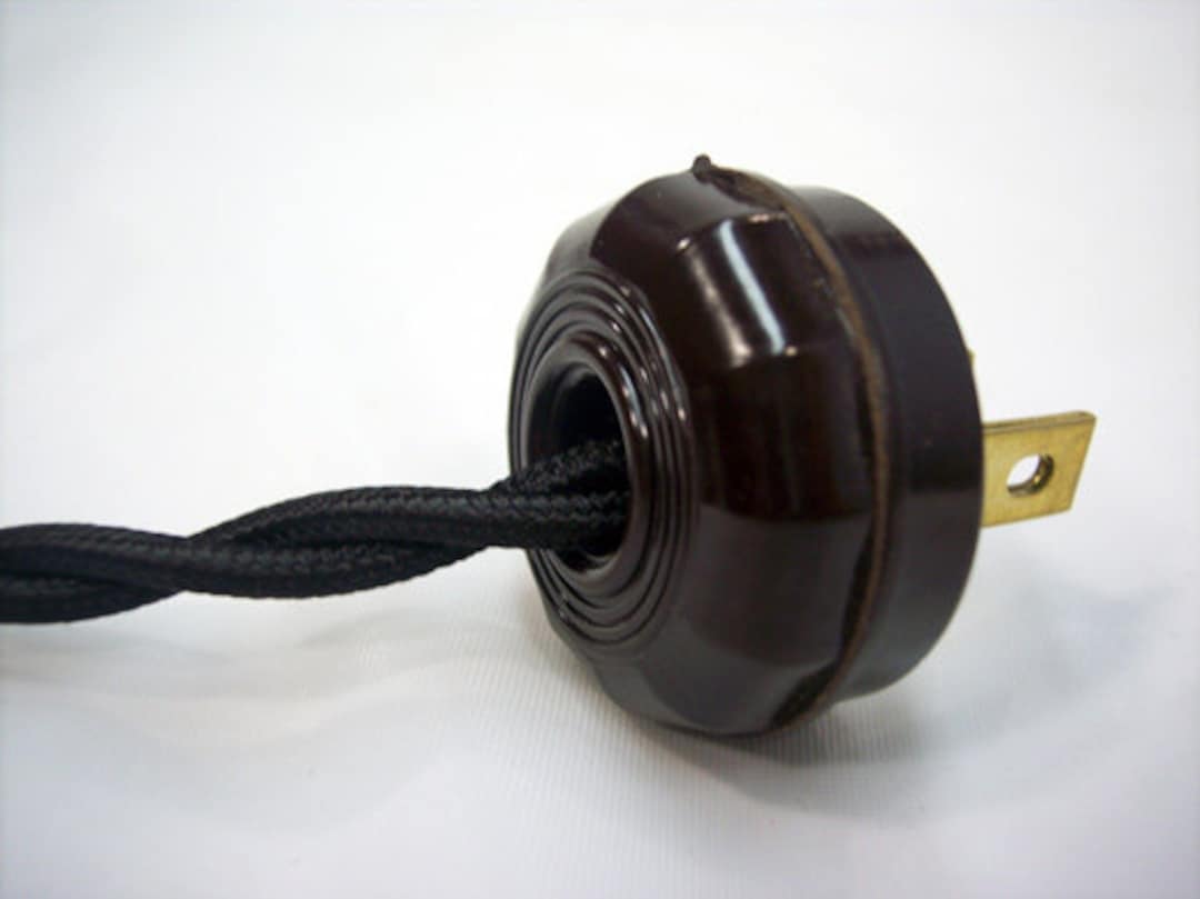 Bakelite Style Electrical Plug - 1-plug - Antique Style - Dark Brown ...