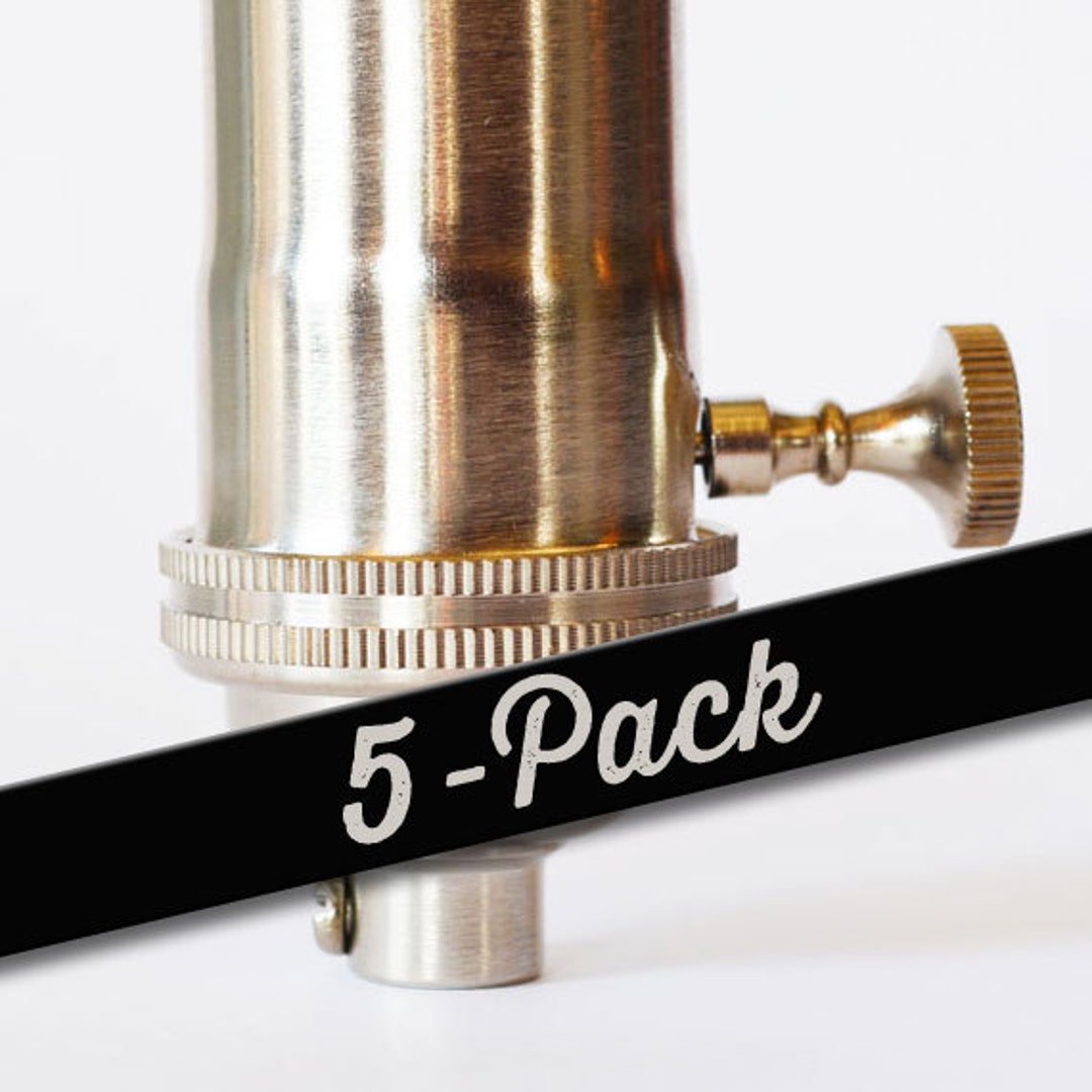 5-pack Electrical Lamp Socket - Light Socket - SATIN Nickel Finish - Etsy