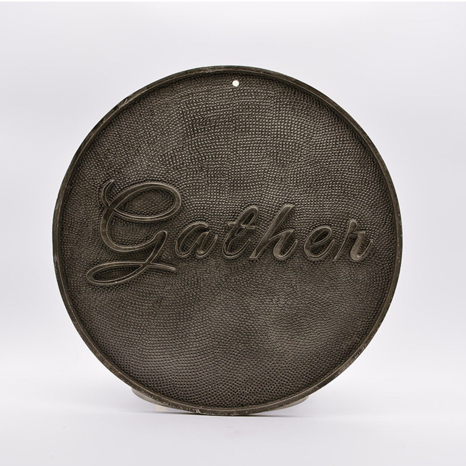 Round Plaque - Sign - Cast Plaque - GATHER - Home Decor - Wall Plaque ...