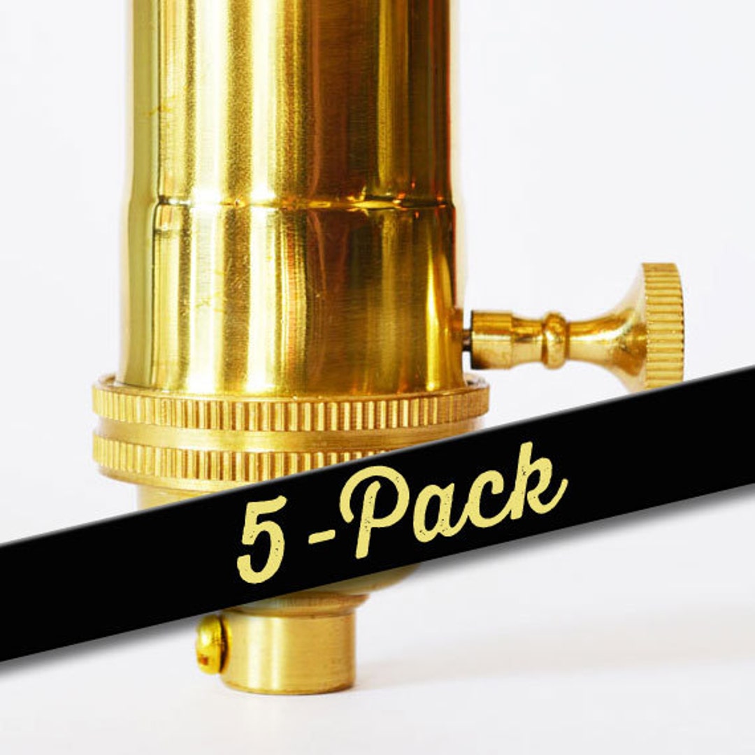 5-pack Electrical Lamp Socket - Light Socket - Polished Brass Finish - Etsy