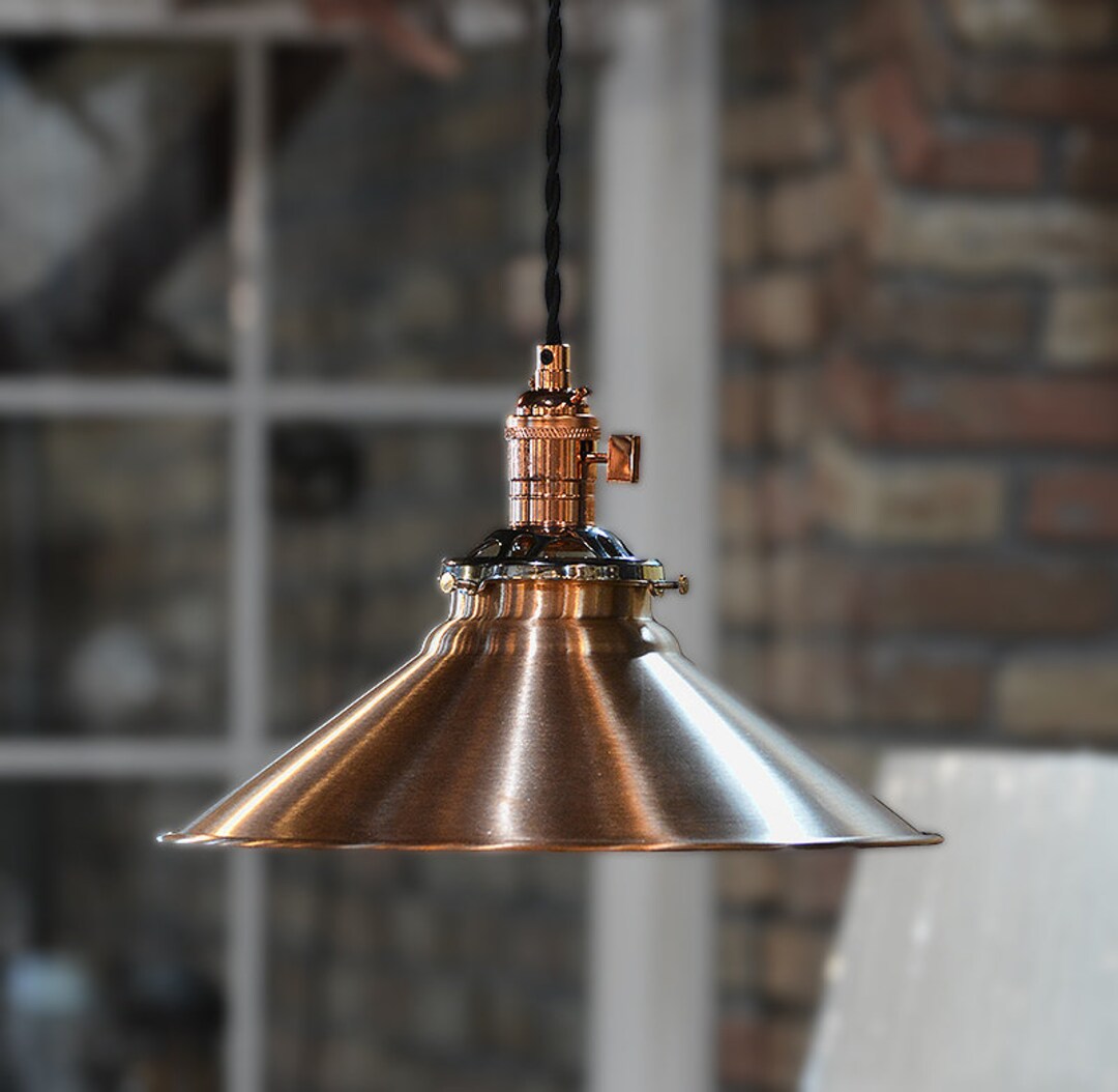 12" Thomasville Solid Copper Metal Shade - Copper - Industrial Style ...