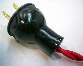 Electrical Plug Vintage Style BLACK 2-prong Antique | Etsy
