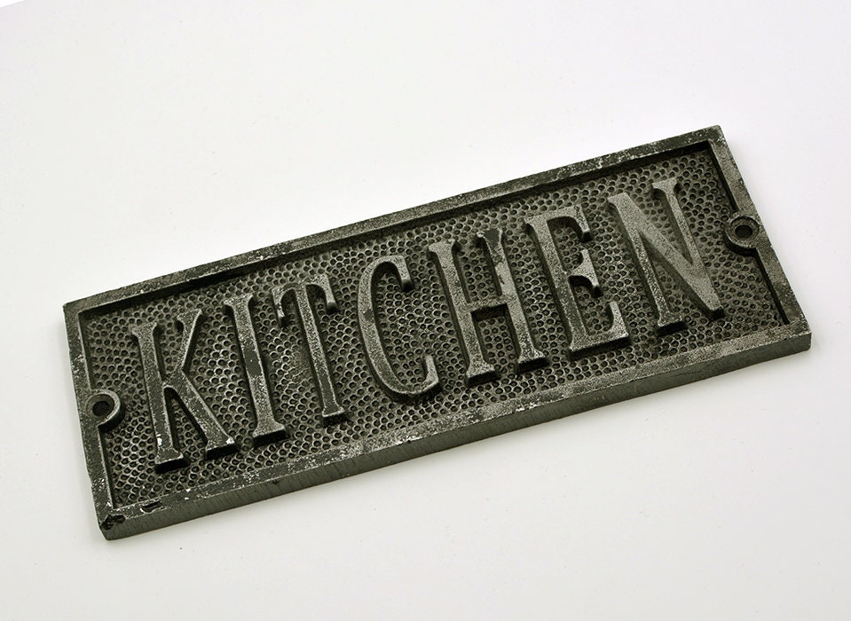 Plaque Sign Cast Plaque Kitchen Door Sign Bathroom - Etsy