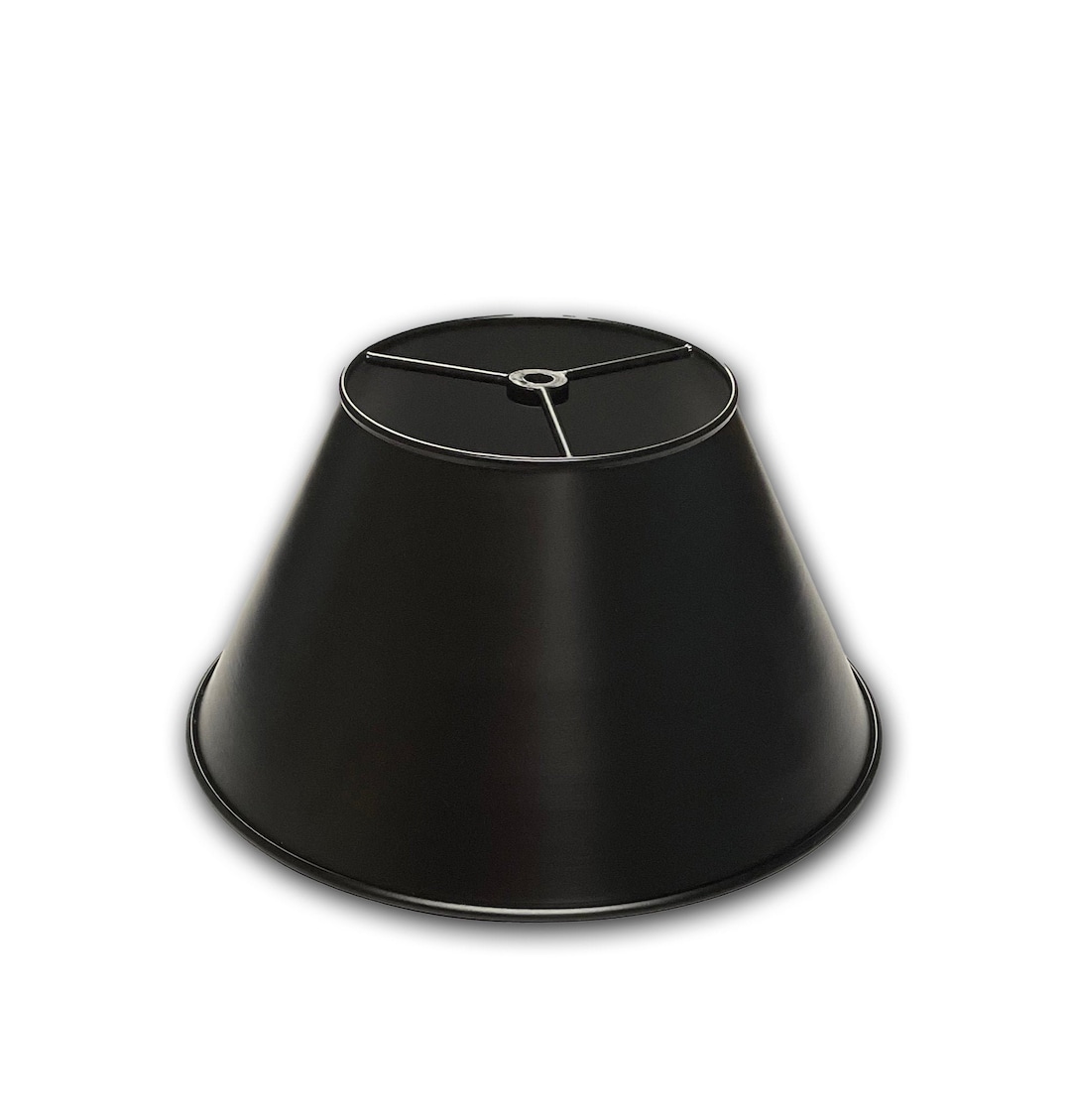 Lamp Shade - Metal - 12" Shade - Black Finish - Light Shade ...