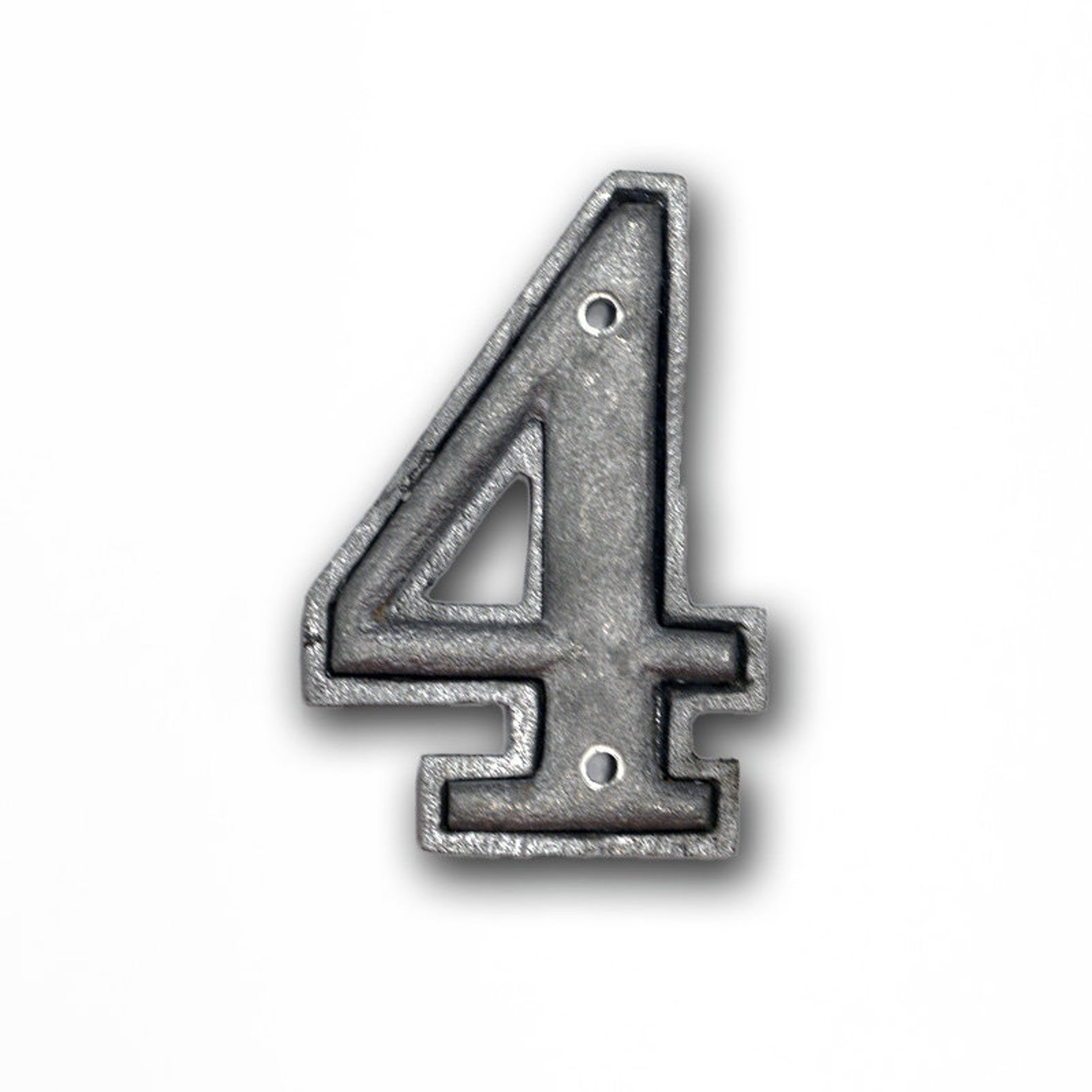 House Number 4 Home Address DIY Address Number Metal - Etsy