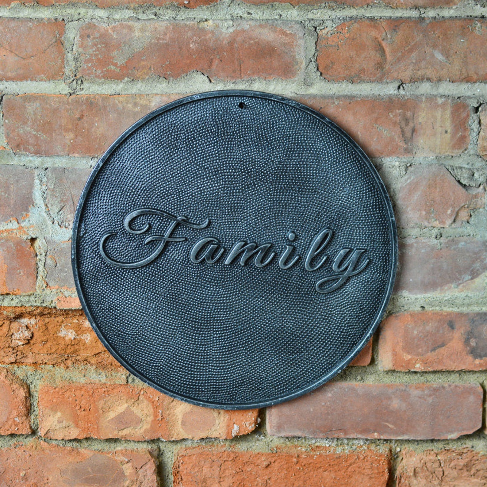 Round Plaque Sign Cast Plaque FAMILY Home Decor Wall | Etsy