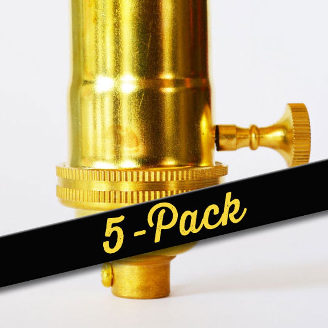 5-pack Electrical Lamp Socket - Light Socket - UNFINISHED BRASS - Etsy