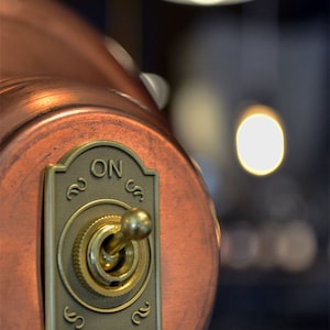 On/off Toggle Switch - Brass Plated - Steampunk Switch - Rocker Switch ...