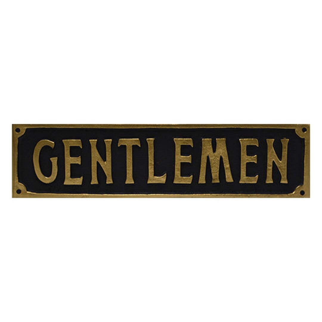 Plaque Sign Cast Plaque Gentlemen Nautical Sign Bathroom Sign Door ...