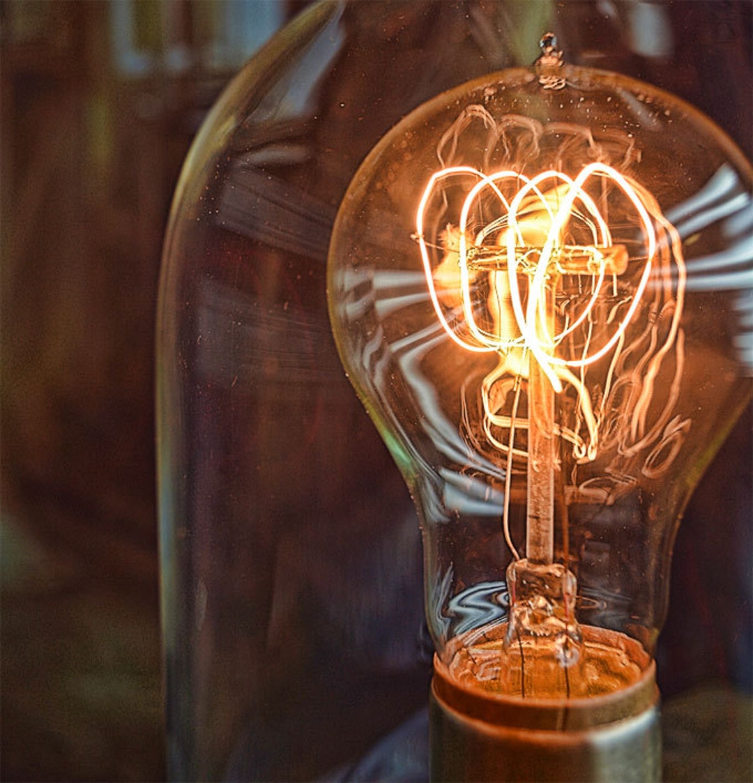 Edison Bulb - Notsalgic Loop Spiral Filament - - Etsy