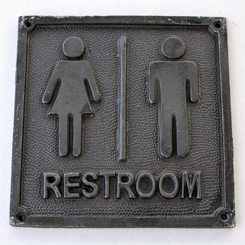Cast Iron Sign Restroom - Etsy