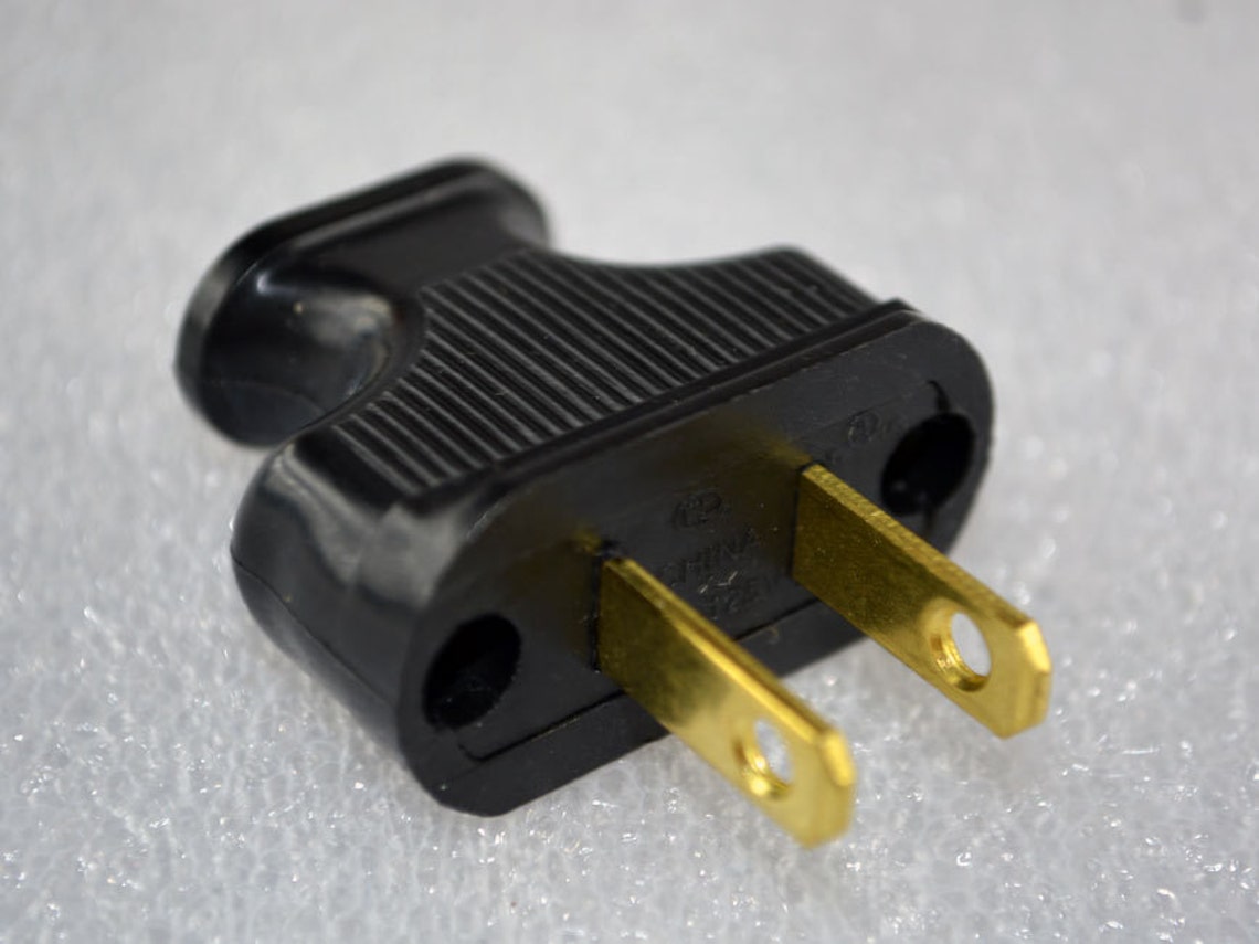 Electrical Plug - Vintage Style - BLACK- 2-prong - Antique Replica - Etsy