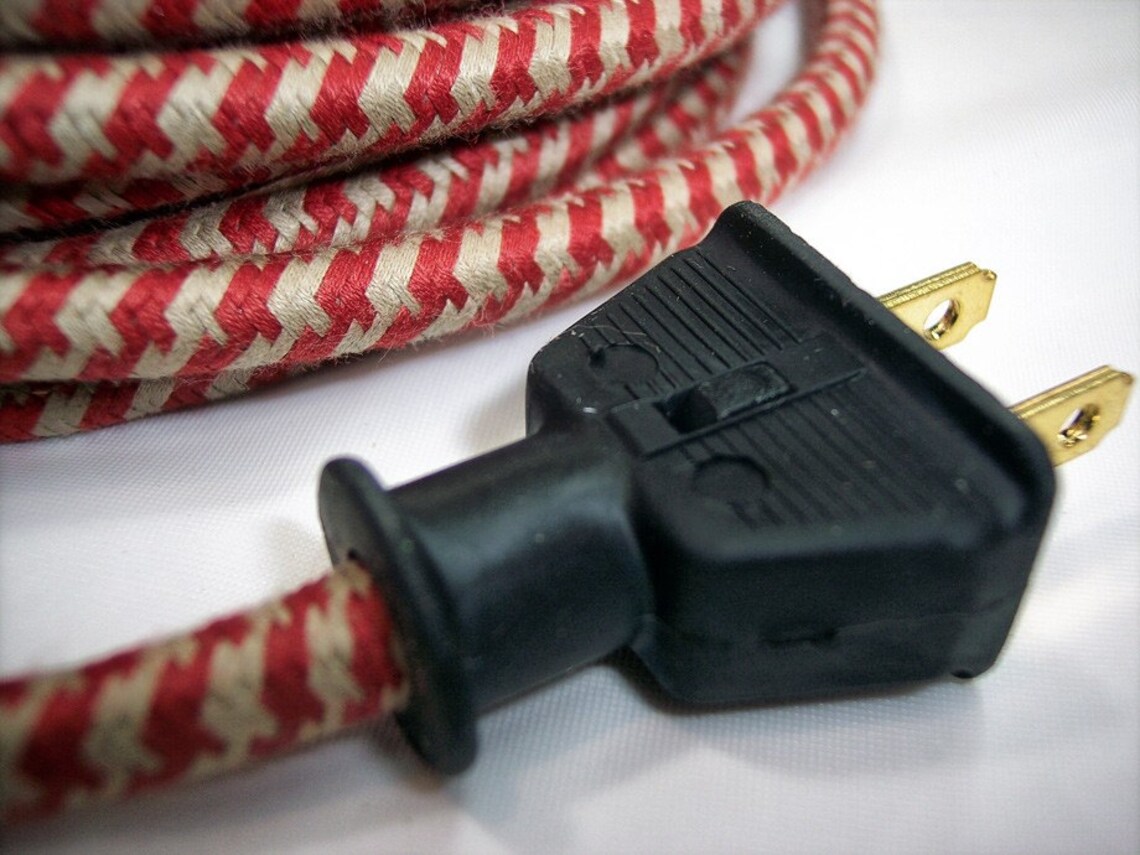 Electrical Plug - Vintage Style - Black Rubber - 2-prong - Etsy