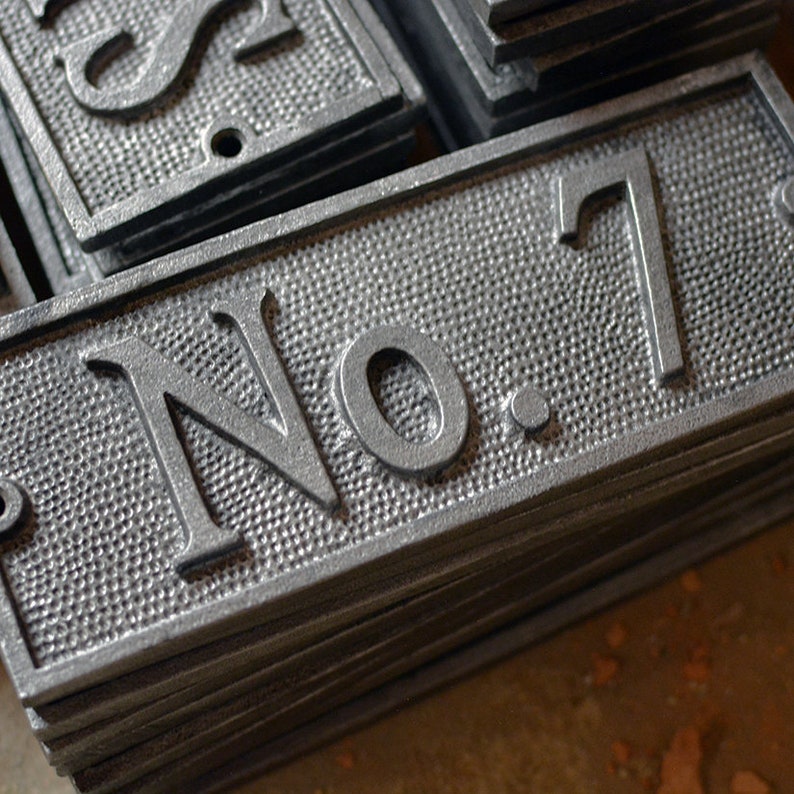 Plaque - Sign - Cast Plaque - No 7 - Door Sign - Bathroom Sign - Door ...