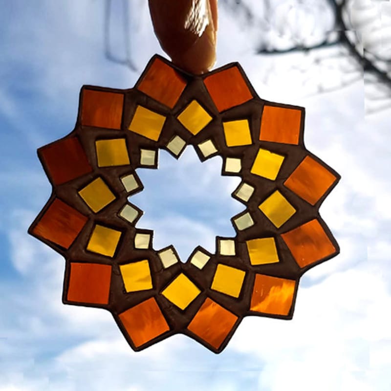 Amber Stained Glass - Etsy