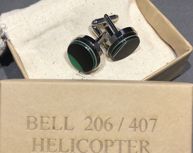 Bell 206 / 407 Helicopter Historical Cuff Links Made From a Illuminated ...