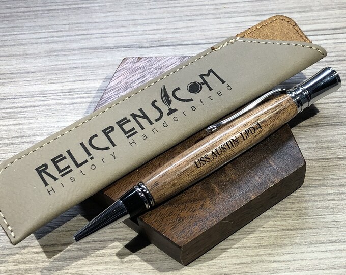 Historical Pen Made of Walnut Timber Removed From the USS Austin LPD-4 ...