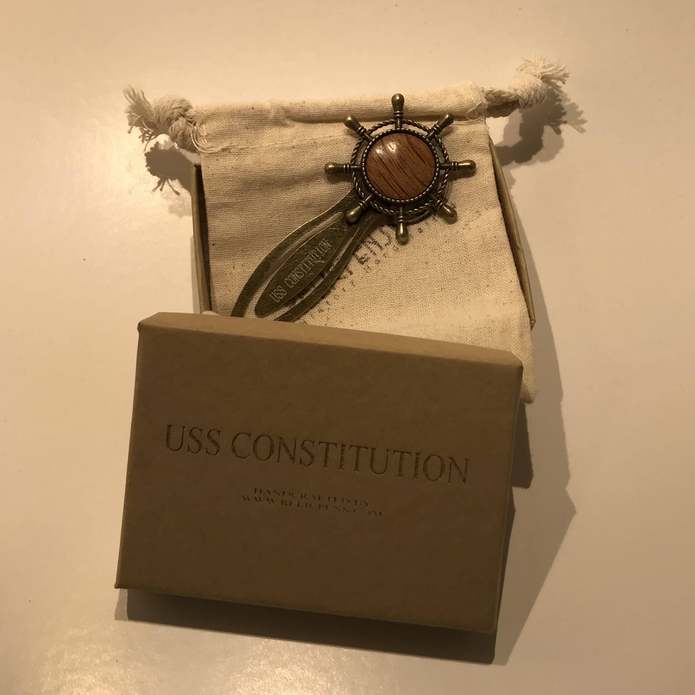 Historical Bookmark made from Oak off of the USS Constitution | Etsy